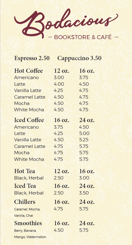 Bodacious Bookstore’s Cafe | Bodacious Bookstore & Cafe